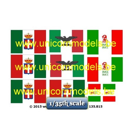 WW II Italian flags