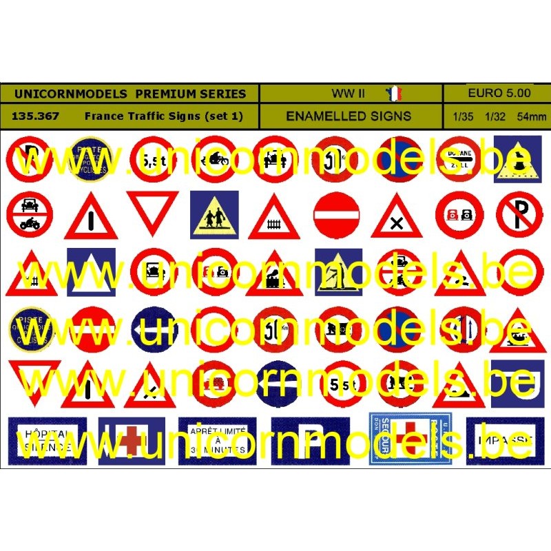 Traffic signs France WWII